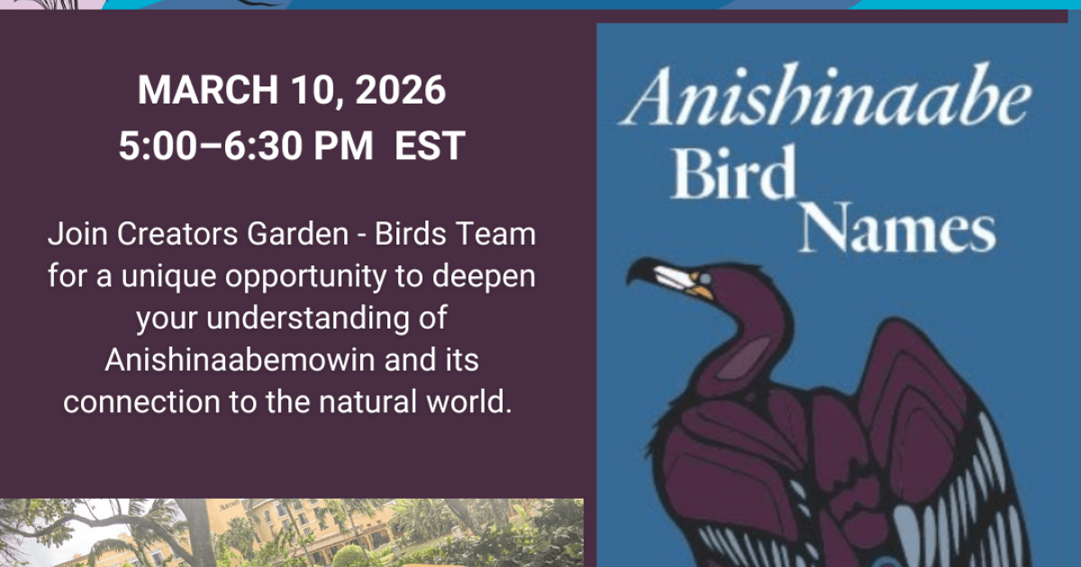 Birds of Anishinaabe Aki: Ecology & Language | eePRO