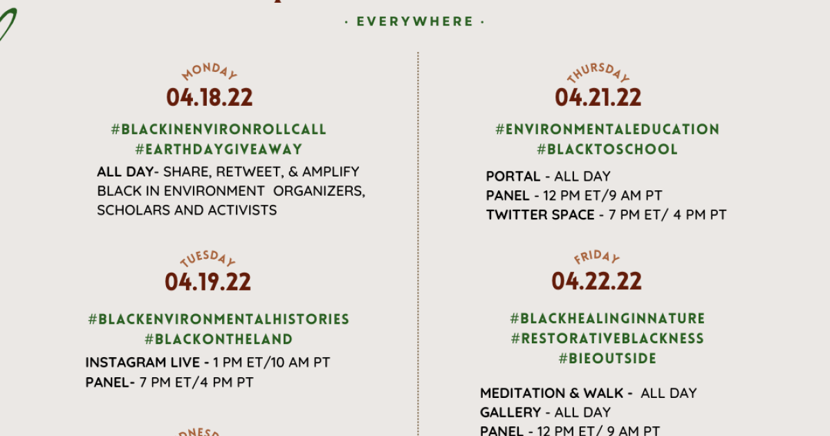 Black in Environment Week 2022 | eePRO